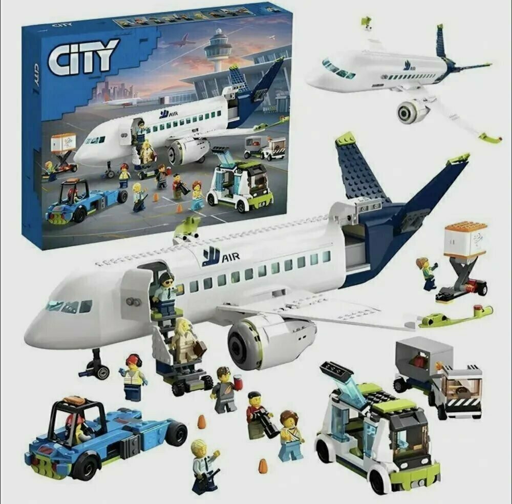 Конструктор: "Пассажирский самолет" 913 pcs. 61006