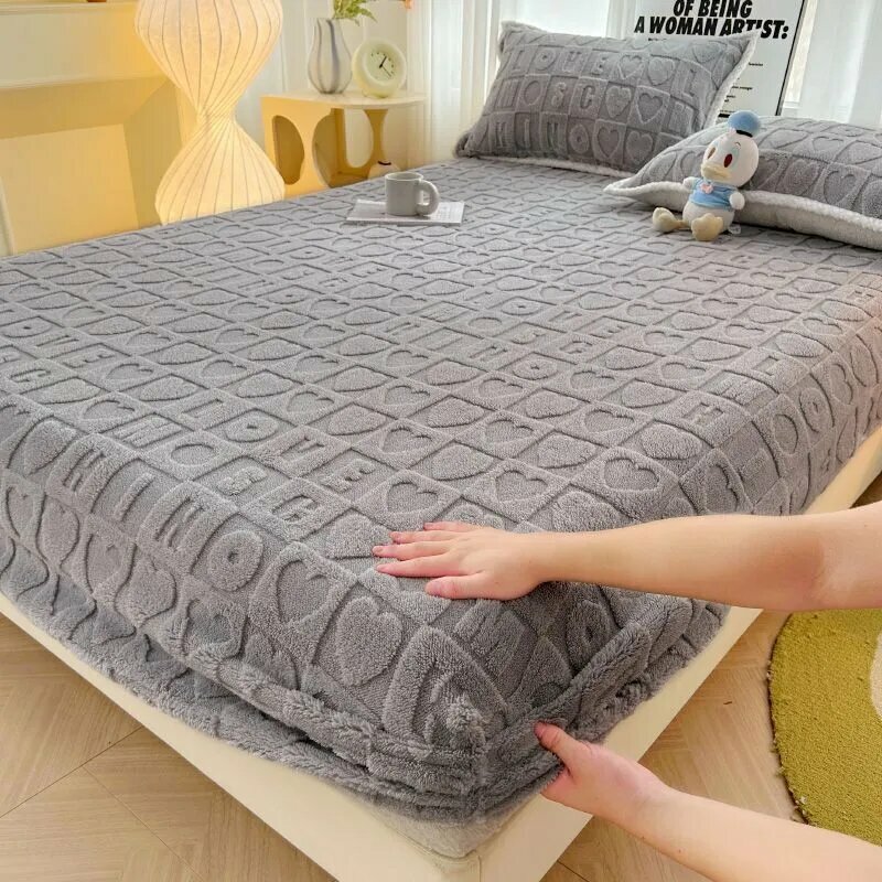 Наматрасник 160x200х30см серый