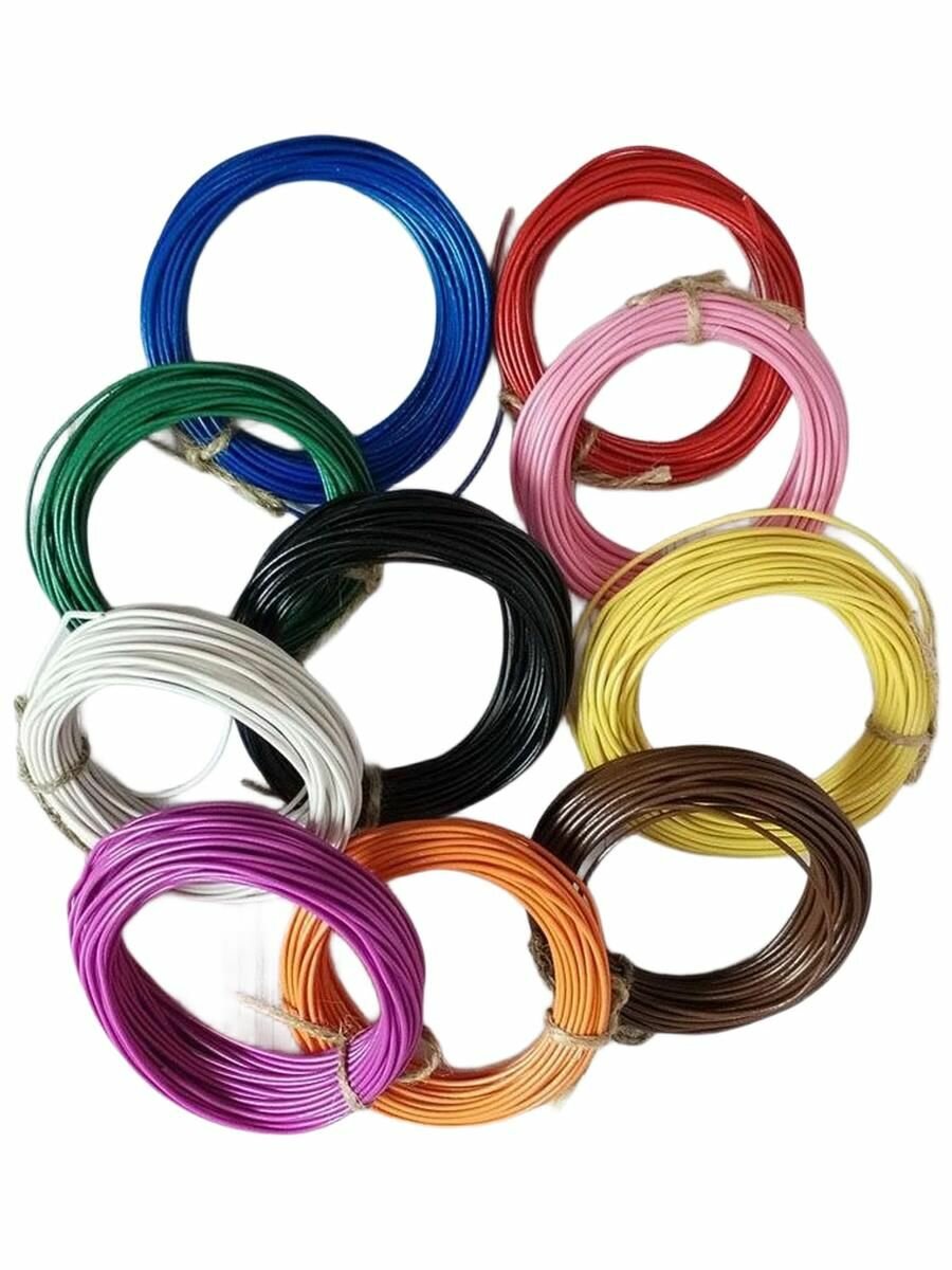 Набор проводов монтажных мгшв 0,2 мм2 10 цветов по 10 метров