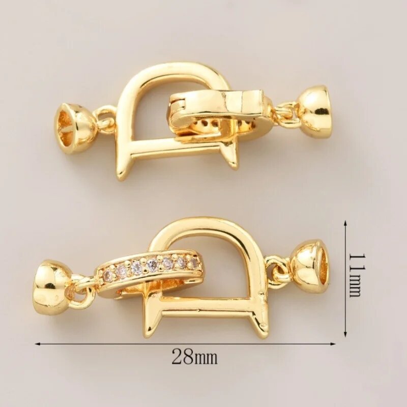 Зажим для украшений, 28 мм, Gold, TN-LJK79-Gold-1