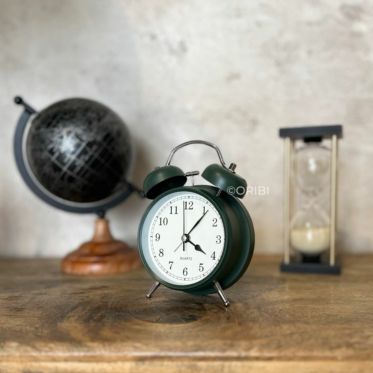 Будильник кварцевый ретро с колокольчиками и подсветкой, громкий сигнал, металлический корпус, настольные часы в стиле ретро