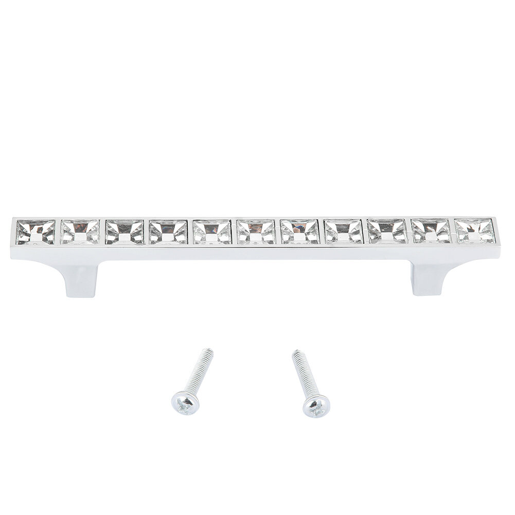 6715 шкаф с бриллиантовым кристаллом, дверная ручка из цинкового сплава, тянущаяся ручка (96 мм / 3,8 дюйма)