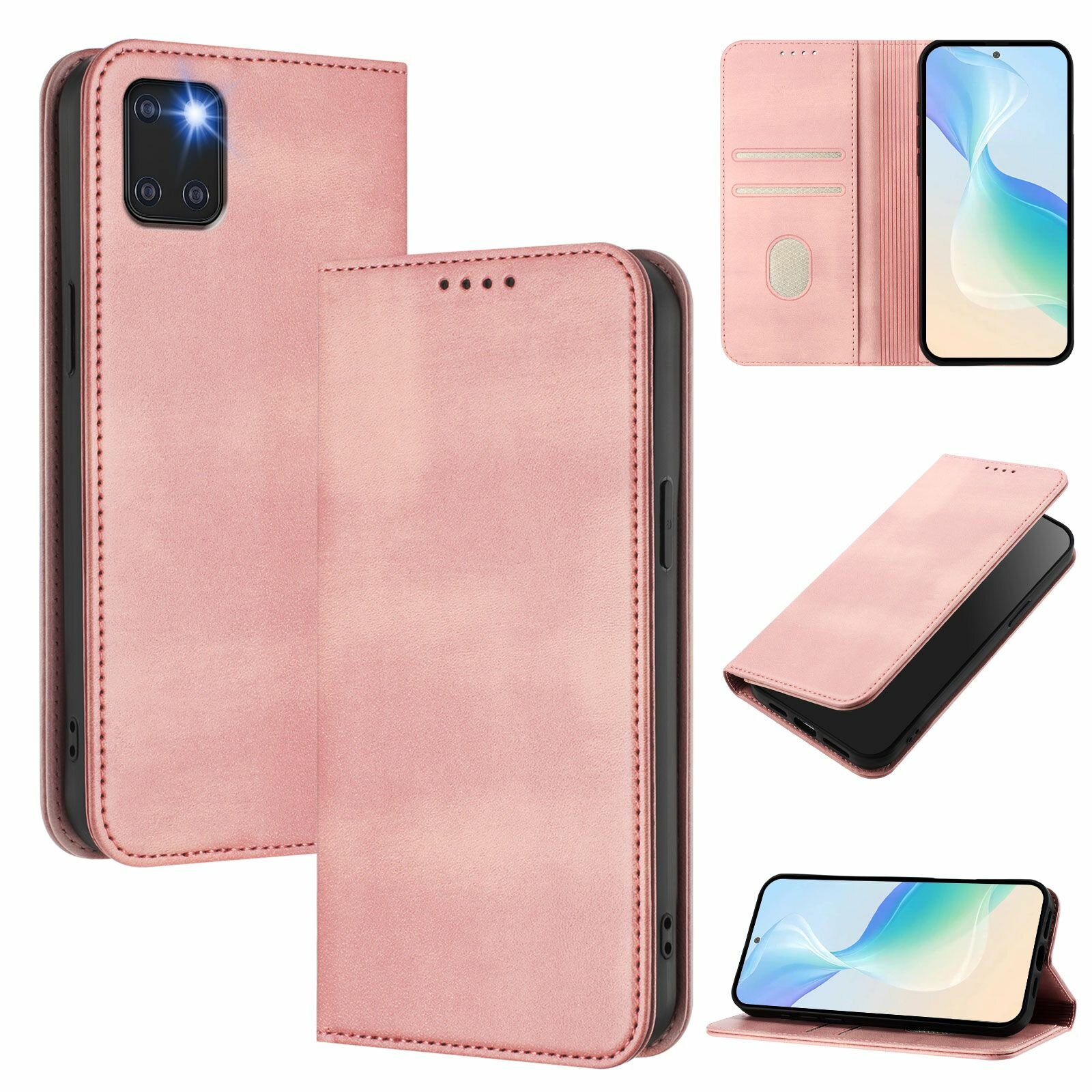 Кожаный чехол-книжка для Samsung Galaxy A81/note 10 lite/M60S(Самсунг Галакси A81/note 10Лайт) с отделениями для карт и кошельком, Функция блокировки RFID