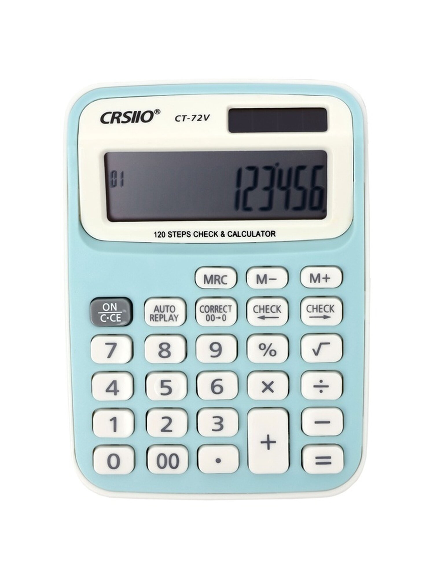 Калькулятор Сима-ленд CT-72V, 12 разрядов, настольный, голубой