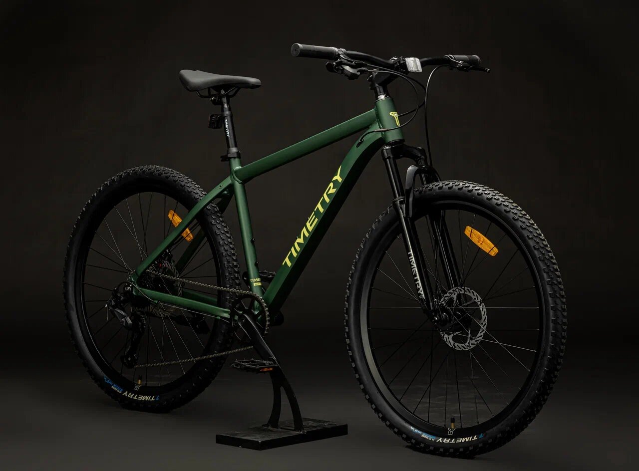 Взрослый горный велосипед BREND TIMETRY ORIGINAL TT401, диаметр колес 27,5, 7 скоростей, цвет зеленый