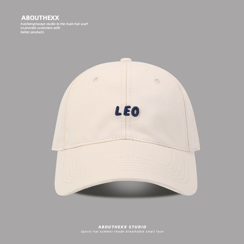 Кепка, с тентом, с вышивкой, бежевая, регулируемая, 54-59 см