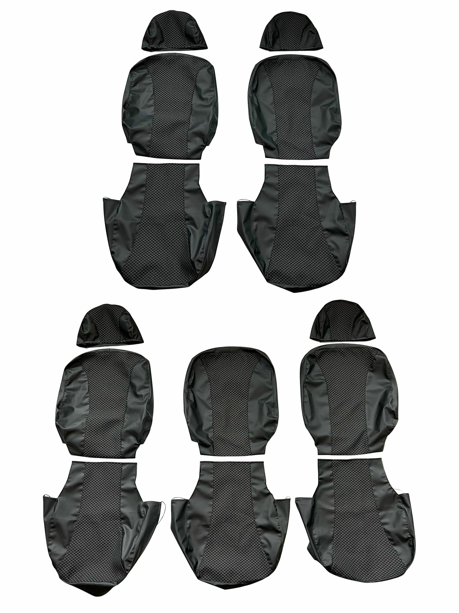 Универсальные чехлы сидений УАЗ 469, Хантер 5 мест комбинированные