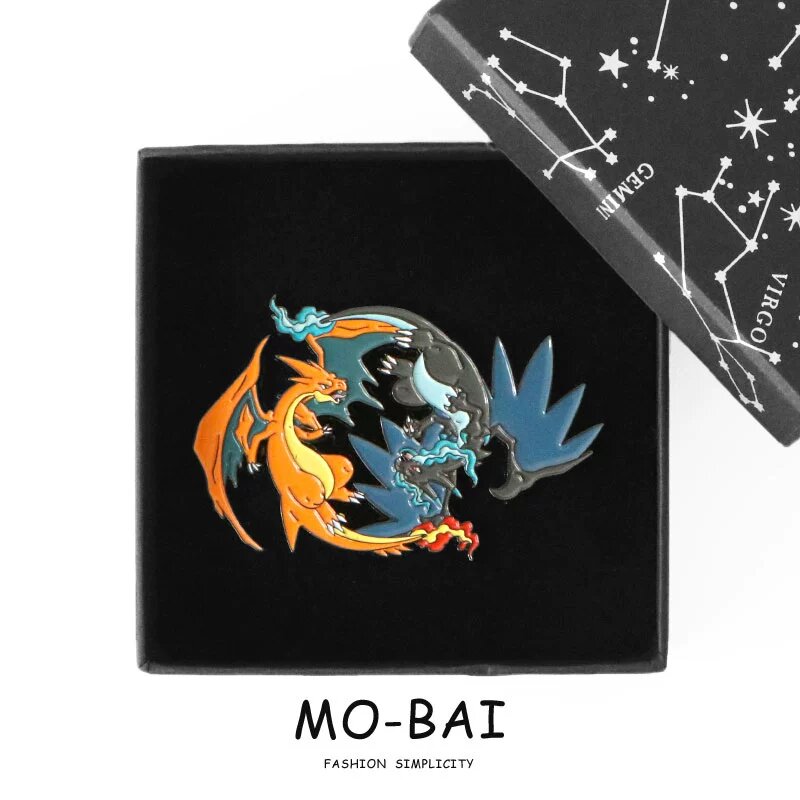 MINISO Металлический значок Покемон Чаризард, мультяшный, милый, японский, аниме, фанатская коллекция, брошь, подарок