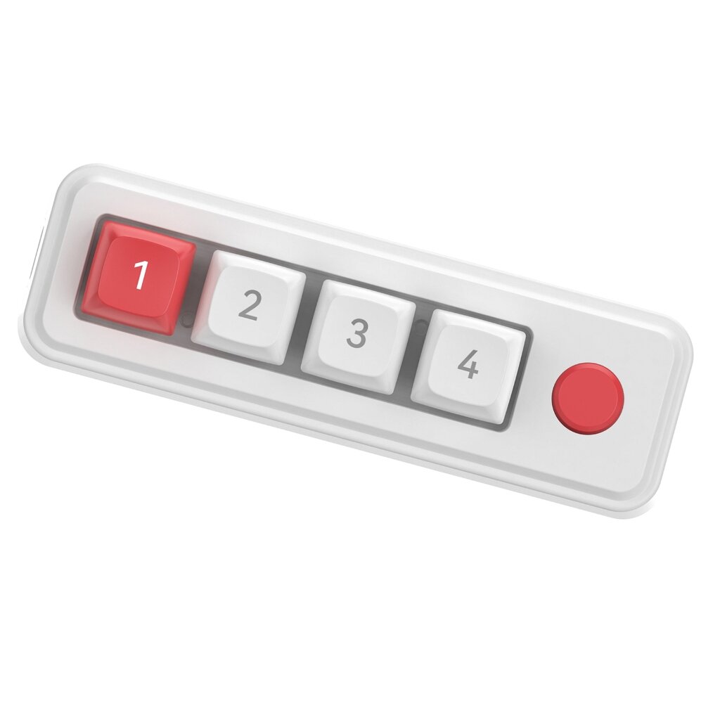 Игровая клавиатура Mini Keypad с 4 программируемыми клавишами и цветными светодиодными эффектами с двумя USB C портами