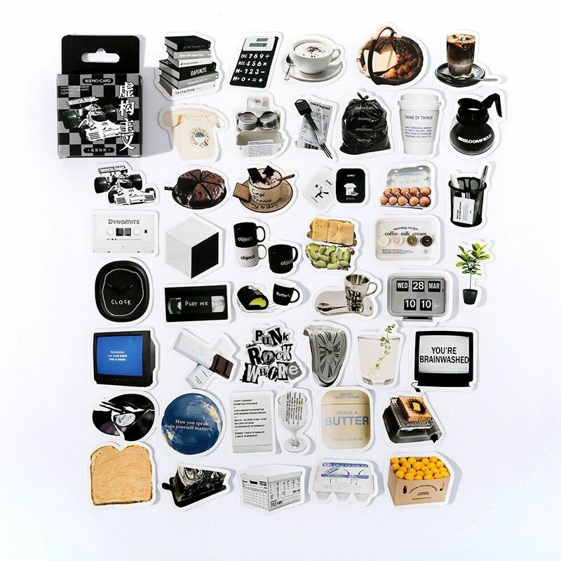 Милые наклейки на тему черного кота используются для украшения альбомов для вырезок, ноутбуков, мобильных телефонов и других предметов-DKD-CJ0825