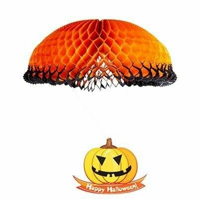 Декорация подвесная весёлая затея фигура Halloween, тыква с парашютом, 55 см