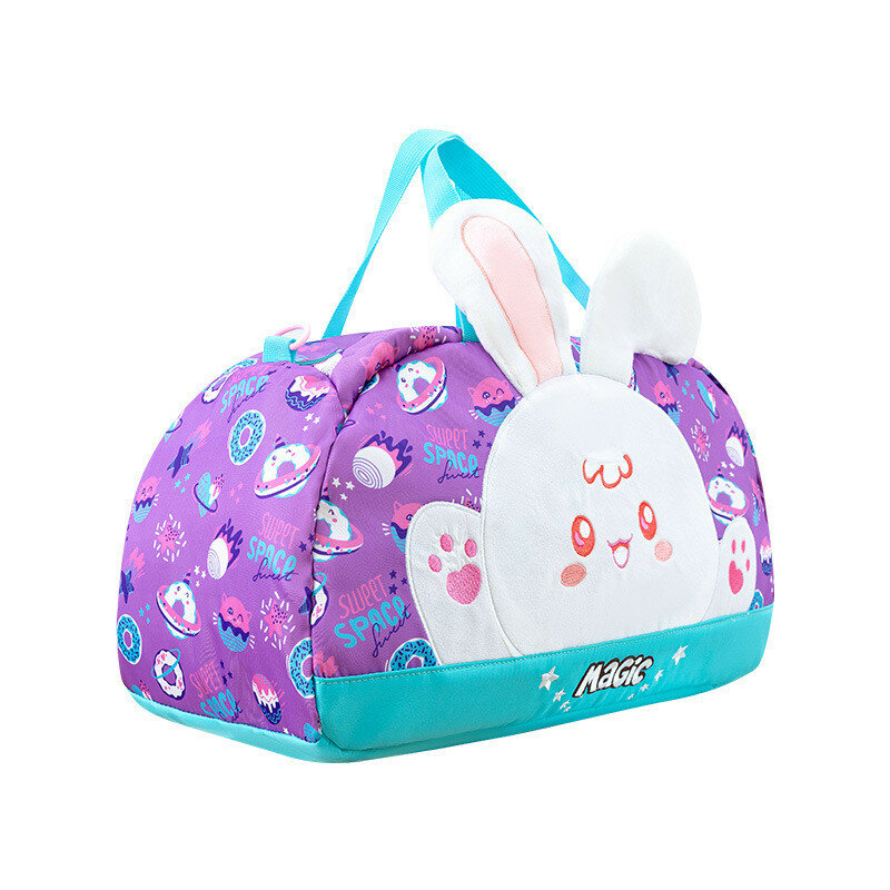 Детская сумка-шоппер большая с дышащим материалом для однодневных поездок фиолетовая кролик большая