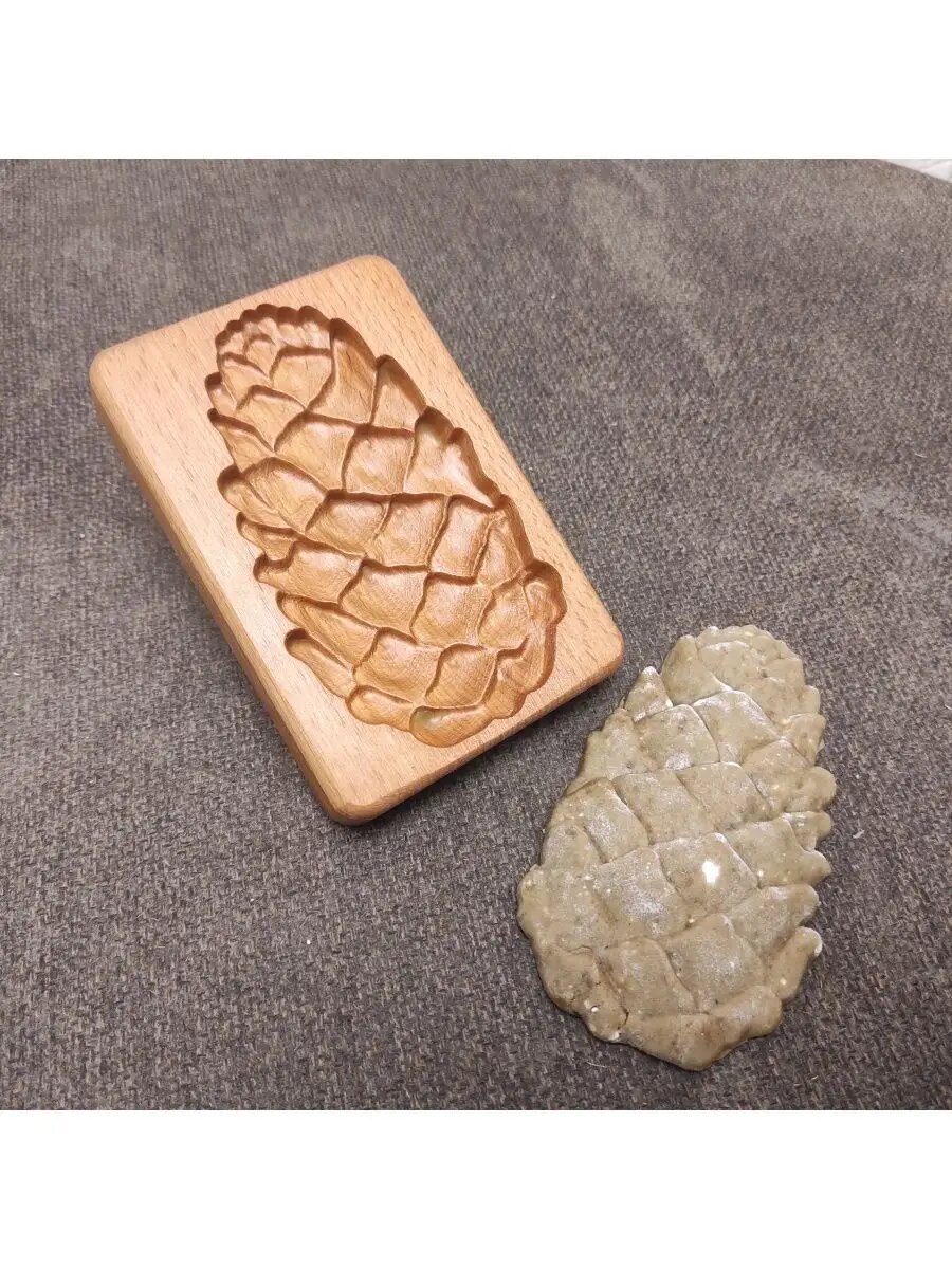 Форма для пряников деревянная длинная шишка