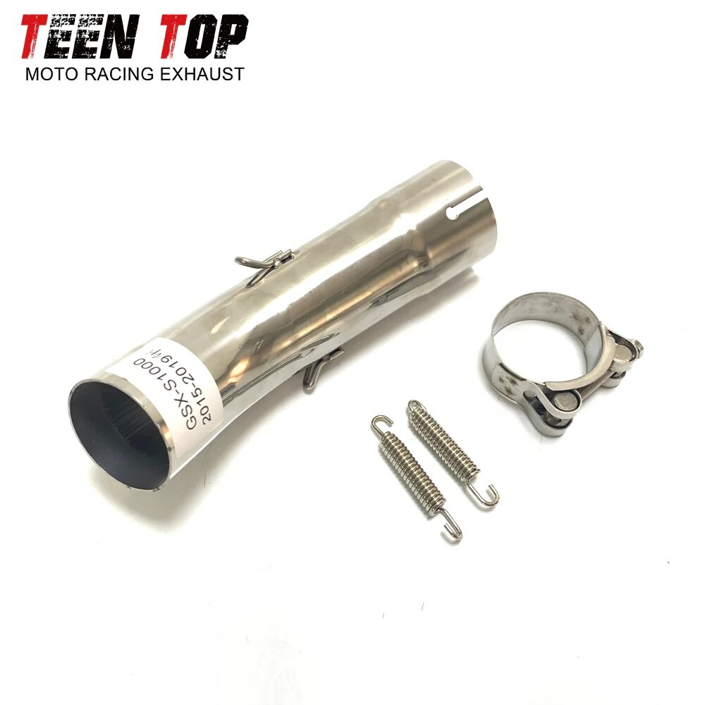 Выхлопная труба мотоцикла 51 мм, соединительная труба из нержавеющей стали для Suzuki GSX-S1000/GSX-S1000F, средняя соединительная труба 2015-2021