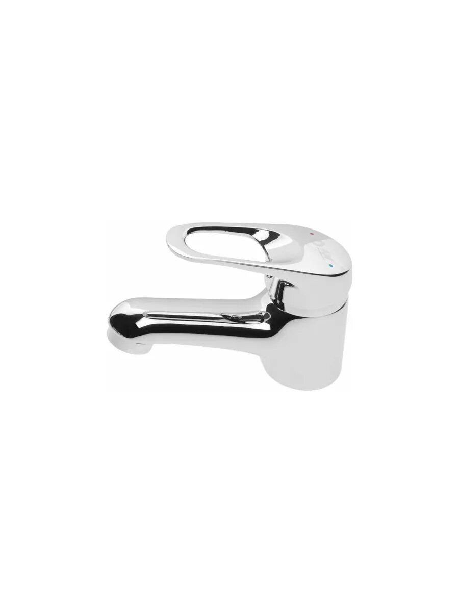 Смеситель для раковины, умывальника с монолитным изливом латунь, серебристый хром AV Engineering (AVKBL1-A130-210)