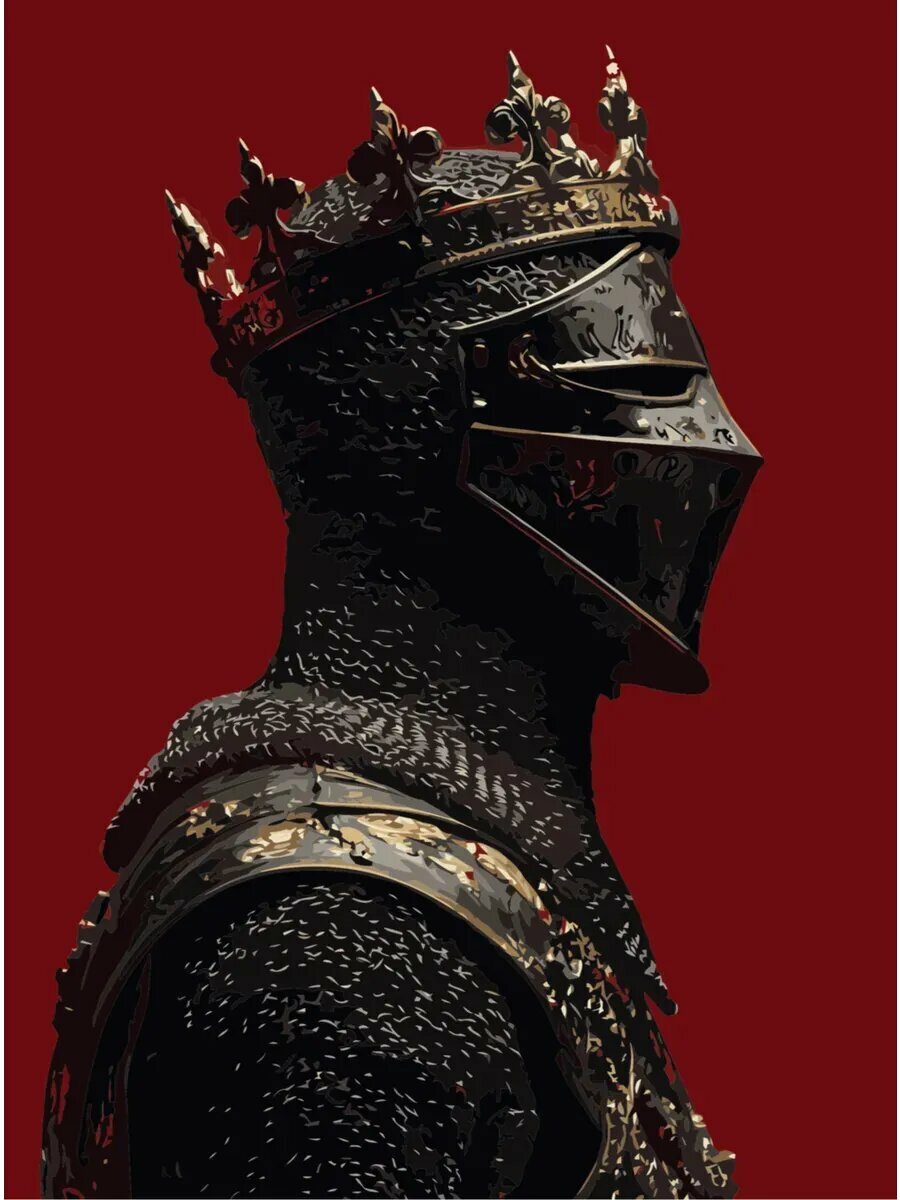 Картина по номерам 30x40 см рыцарь