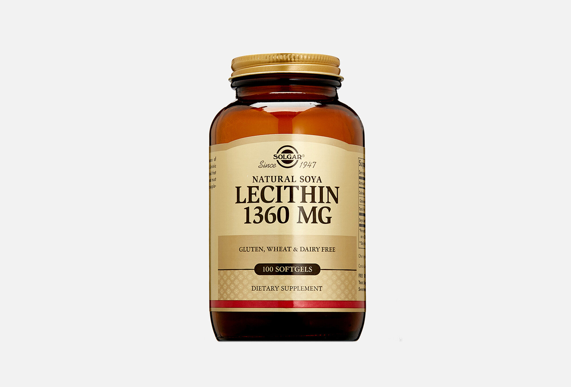 Лецитин SOLGAR Natural Soya Lecithin 1360 мг в капсулах