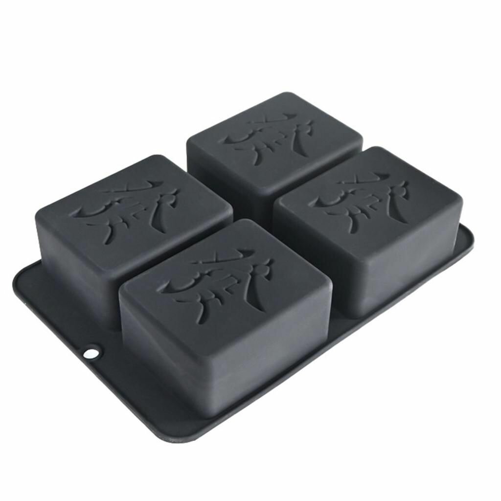 Форма для выпечки, Форма для Торта Fortune Mousse в Китайском стиле-Черная с 4 Последовательными Символами