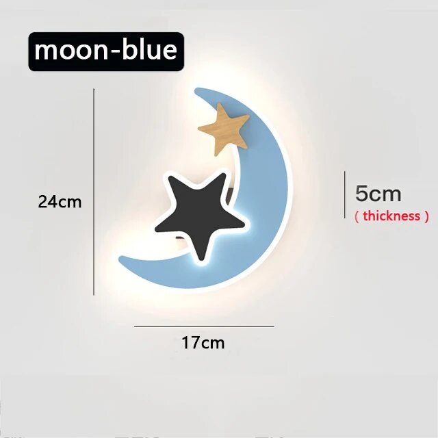 KINLAMS Картонная LED ракета настенная лампа, Тёплый белый (2700-3500 K), Moon Blue