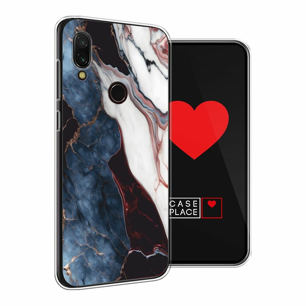 Чехол на Xiaomi Redmi 7 / Сяоми Редми 7 с принтом "Благородный мрамор" — фото 1