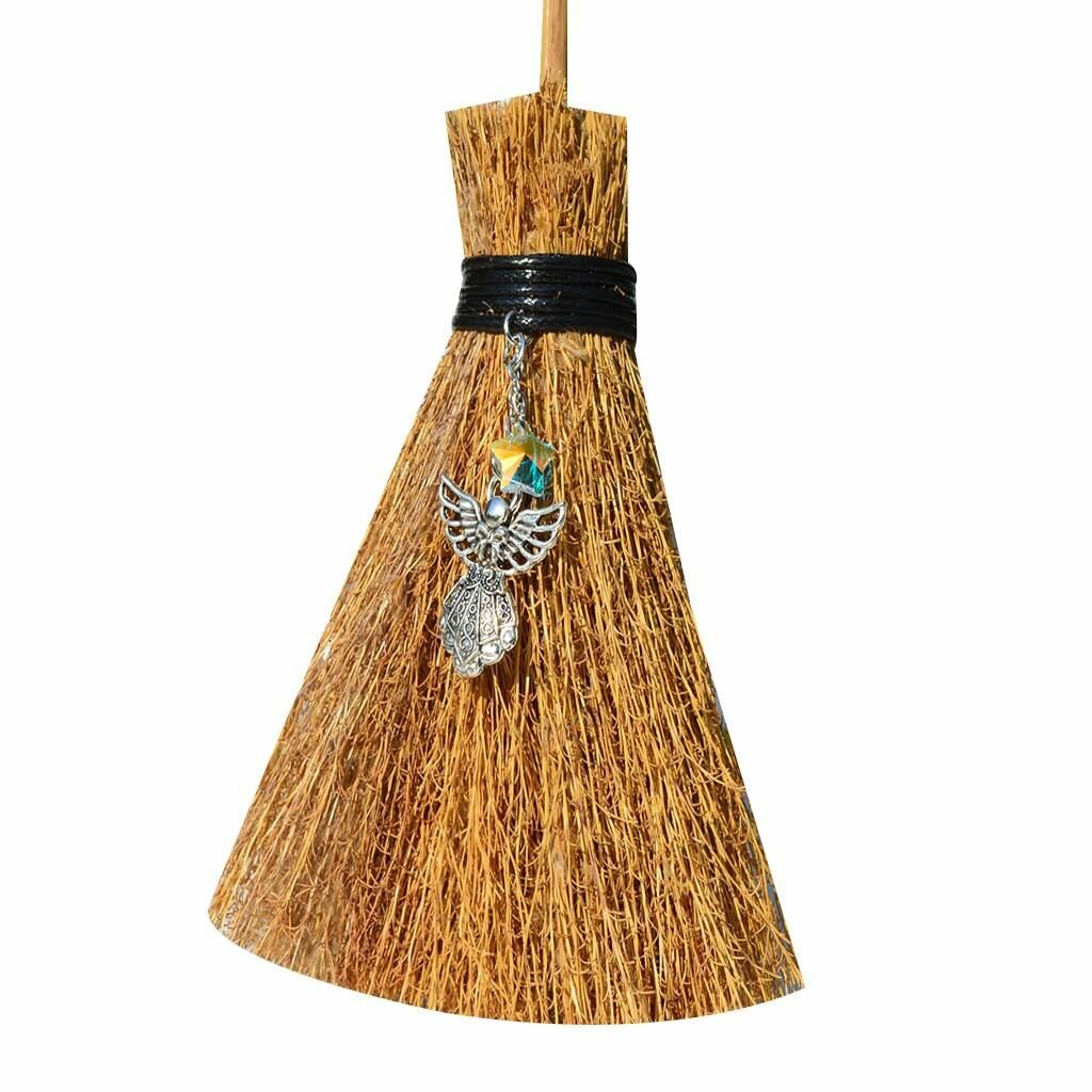 Праздничное оформление, Украшение Мини-метлы на Хэллоуин-Желтый + Аксессуары с Фениксом + Сияющие звезды