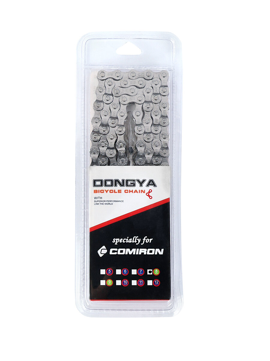 Велосипедная цепь DONGYA CHAIN 8 speed S8 1/2"x3/32"116L