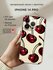 Чехол на Apple iPhone 14 Pro / Айфон 14 Про с принтом "Сочные черешни", прозрачн...