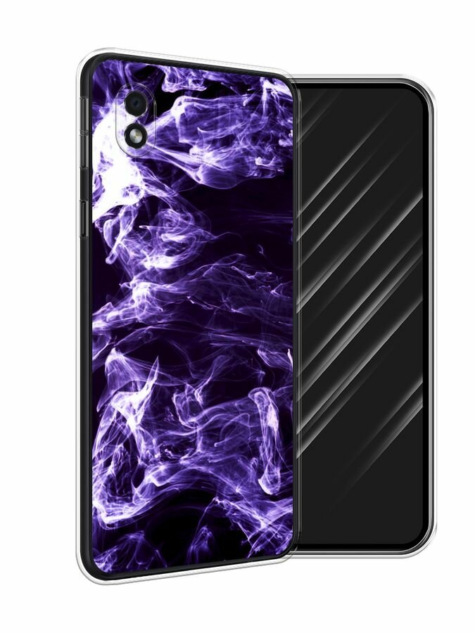 Чехол на Samsung Galaxy A01 Core / Самсунг Галакси А01 Core с принтом "Фиолетовый дым"
