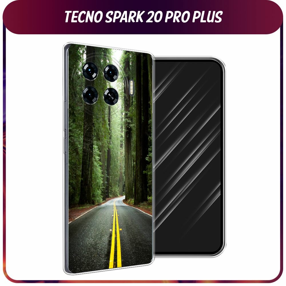 Чехол на Tecno Spark 20 Pro Plus / Текно Спарк 20 Про Плюс с принтом "Лес 17"