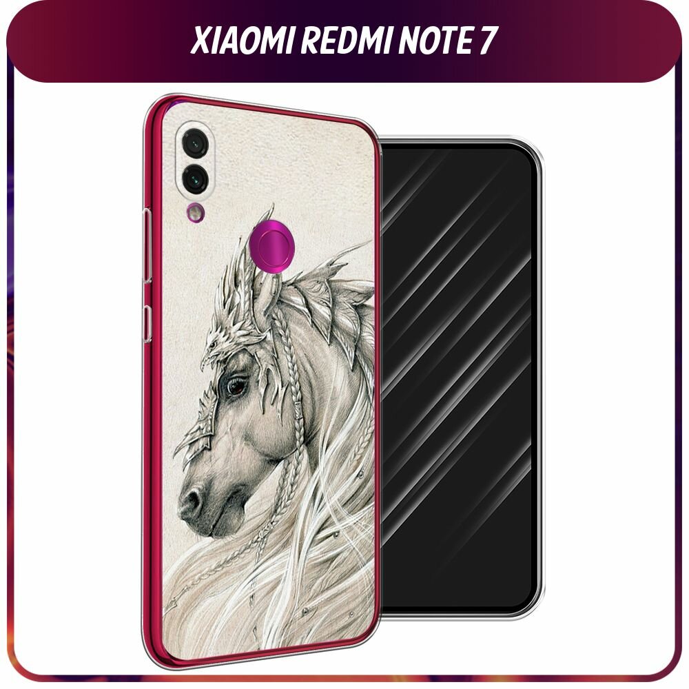 Чехол на Xiaomi Redmi Note 7 / Сяоми Редми Нот 7 с принтом Мифическая лошадь