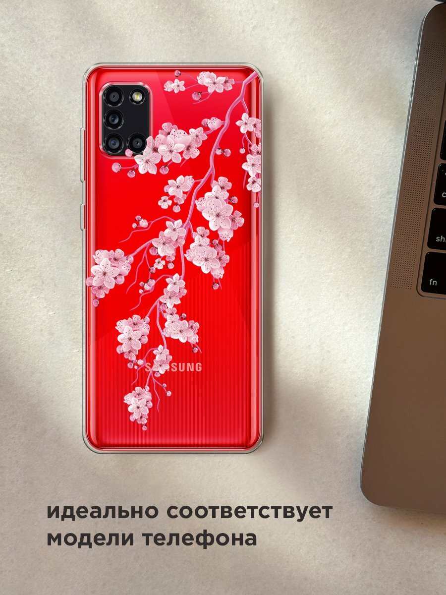 Чехол на Samsung Galaxy A31 / Самсунг Галакси А31 с принтом "Ветка сакуры 2" — фото 1