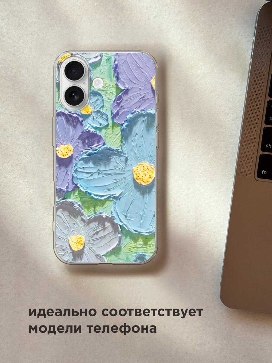 Чехол на Apple iPhone 17 / Айфон 17 с принтом "Масляные цветы 2" — фото 1
