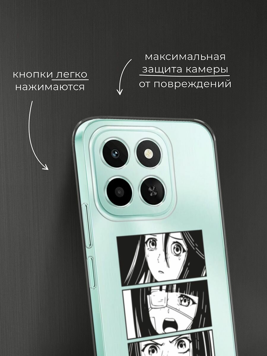 Чехол на Honor X6c / Хонор X6c с принтом "Tokyo girls", прозрачный — фото 1