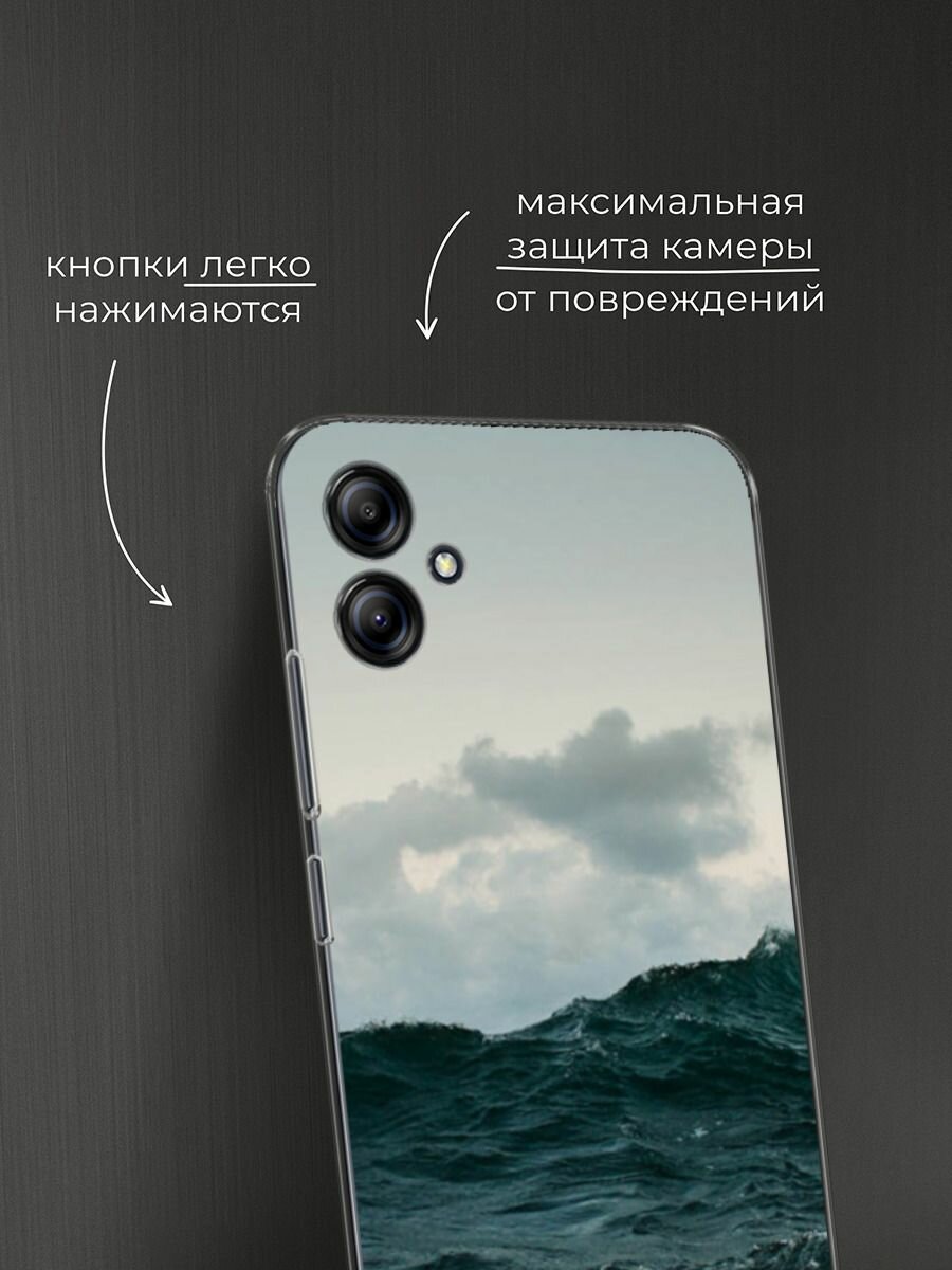Чехол на Samsung Galaxy A04e / Самсунг A04e с принтом "Волны 11" — фото 1