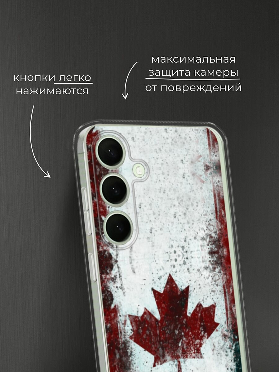 Чехол на Samsung Galaxy S25 Plus / Самсунг S25 Плюс с принтом "Канада" — фото 1