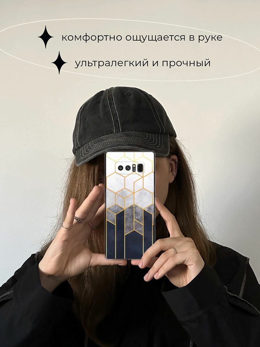 Чехол на Samsung Galaxy Note 8 / Самсунг Галакси Нот 8 с принтом "Черно-белая мозаика" — фото 1