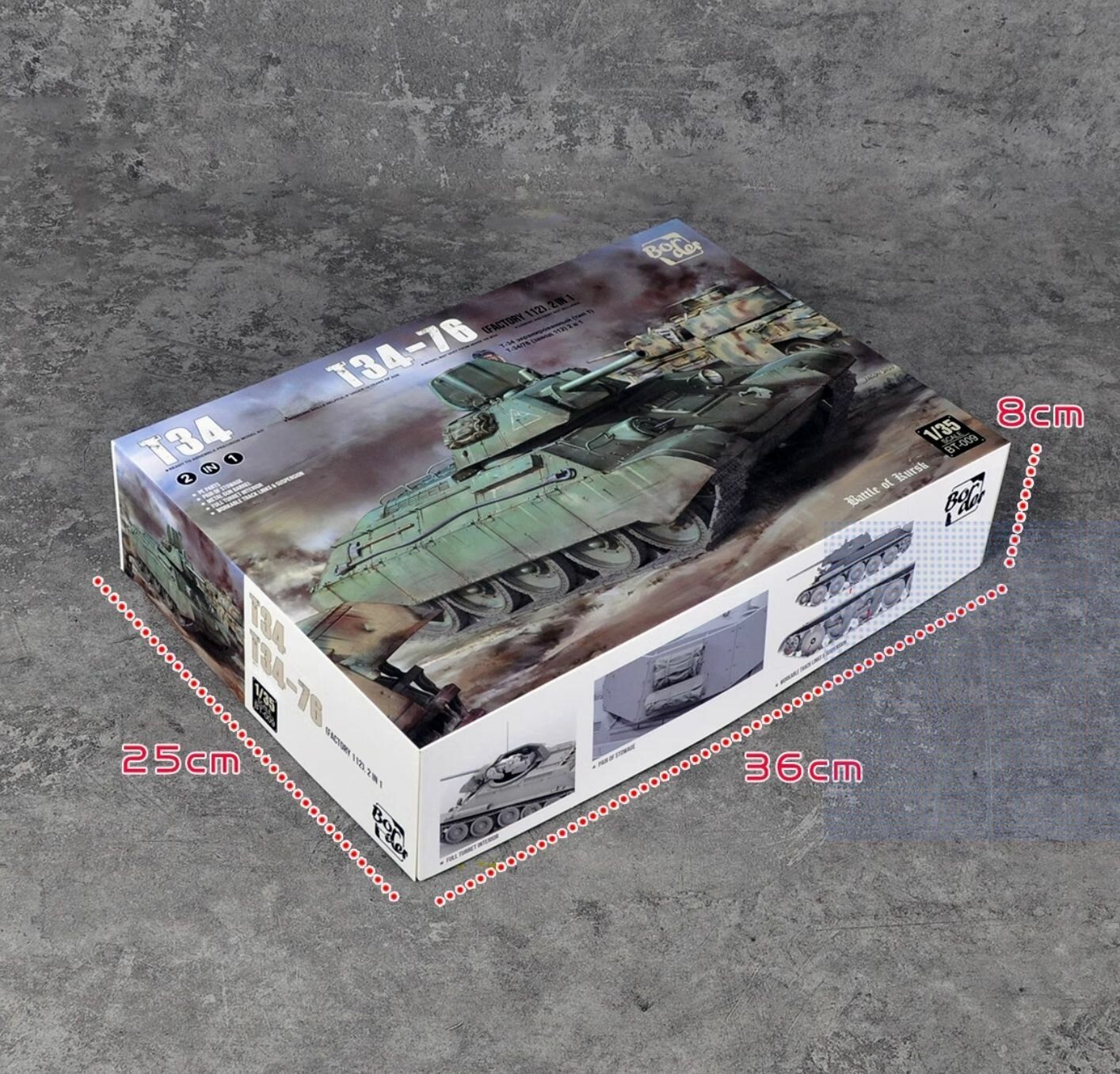 Border BT-009 1/35 T34E T34-76 Два в одном Модель сборки танков (Нет модели солдат.)