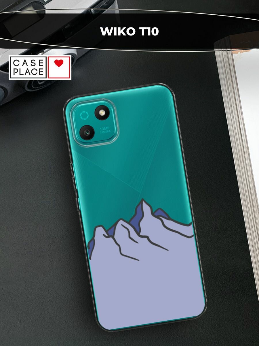 Силиконовый чехол на Wiko T10 / Вико Т10 с принтом "Гора", прозрачный