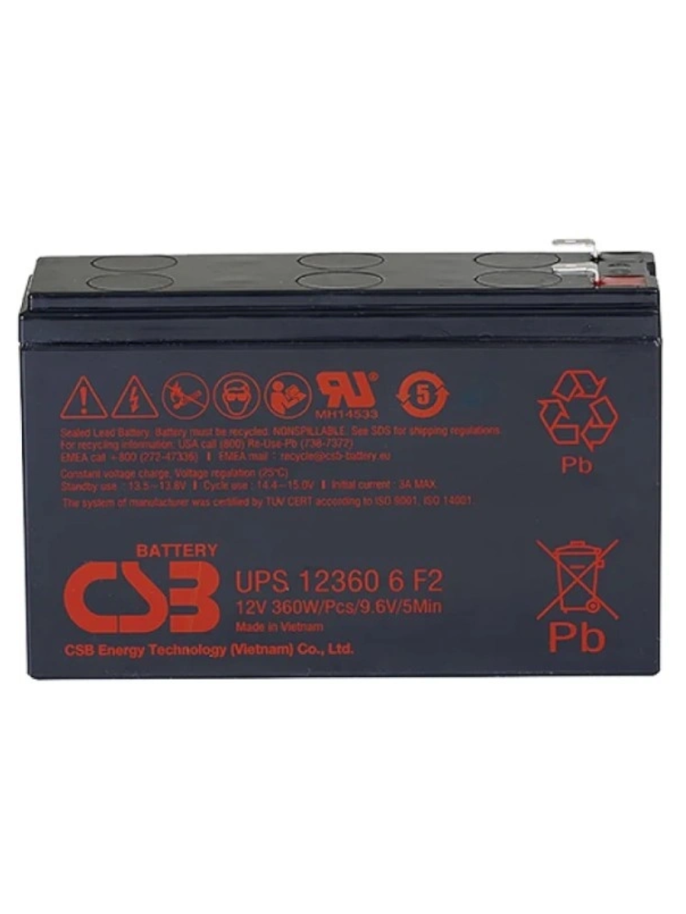 Аккумулятор CSB UPS123606, для устройств с постоянным энергопотреблением