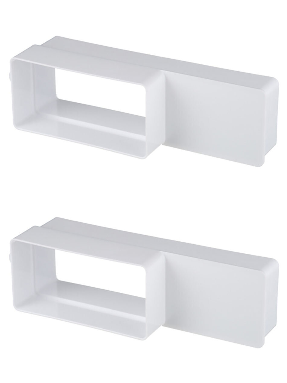 Соединитель эксцентриковый пластиковый для плоских воздуховодов 60х120 мм с плоскими 60х204 мм (2 шт.)