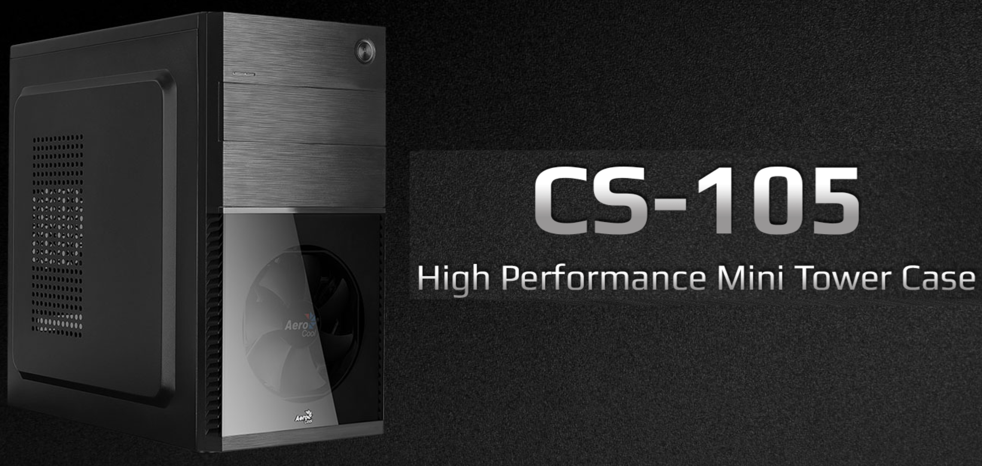 Корпус AeroCool CS-105, mATX, без блока питания, черный