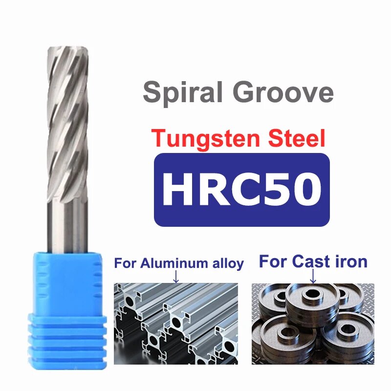 YZH 9,5 мм ~ 17,5 мм твердосплавный станок HRC50 HRC60 с прямой канавкой HRC50 Spiral, 10x40x80-6F