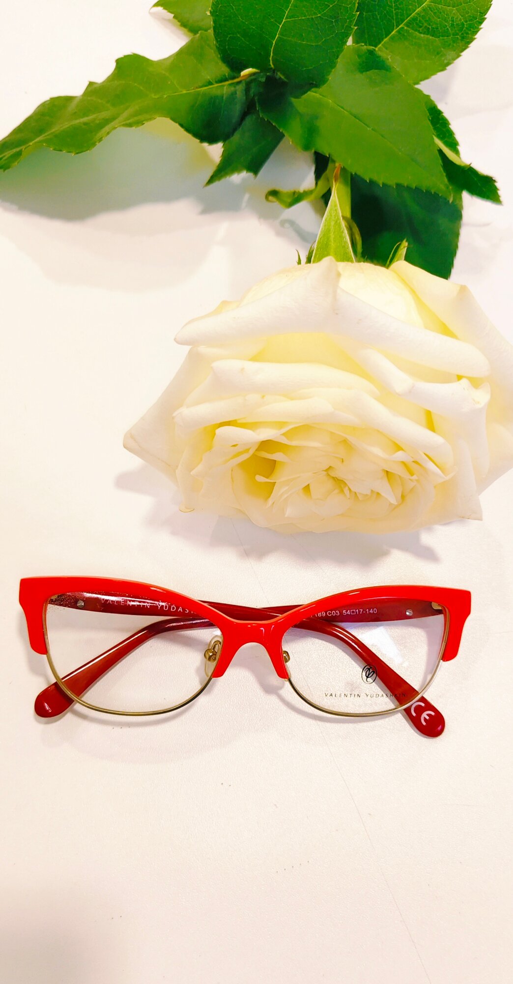 Оправа Valentin Yudashkin "VY 189", для женщин, коралловая, прямоугольная кошка