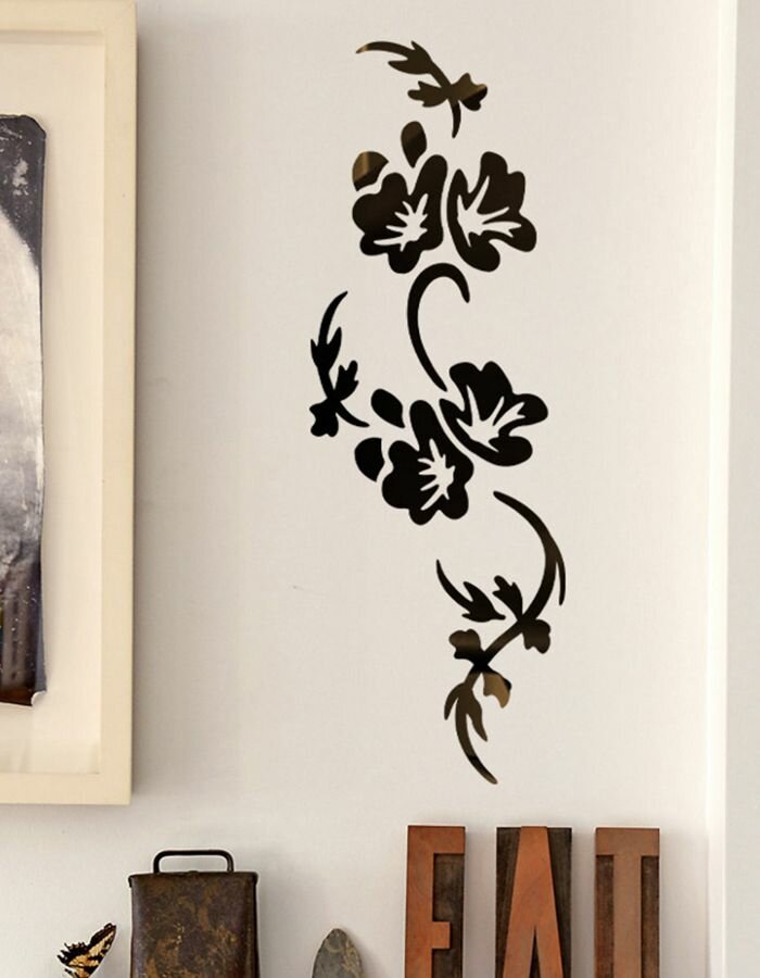 3D Наклейки Сканди шестигранные зеркальные Лофт: +30% пространства! Для хрущевки, Прихожая/Ванная/Спальня (серебро）