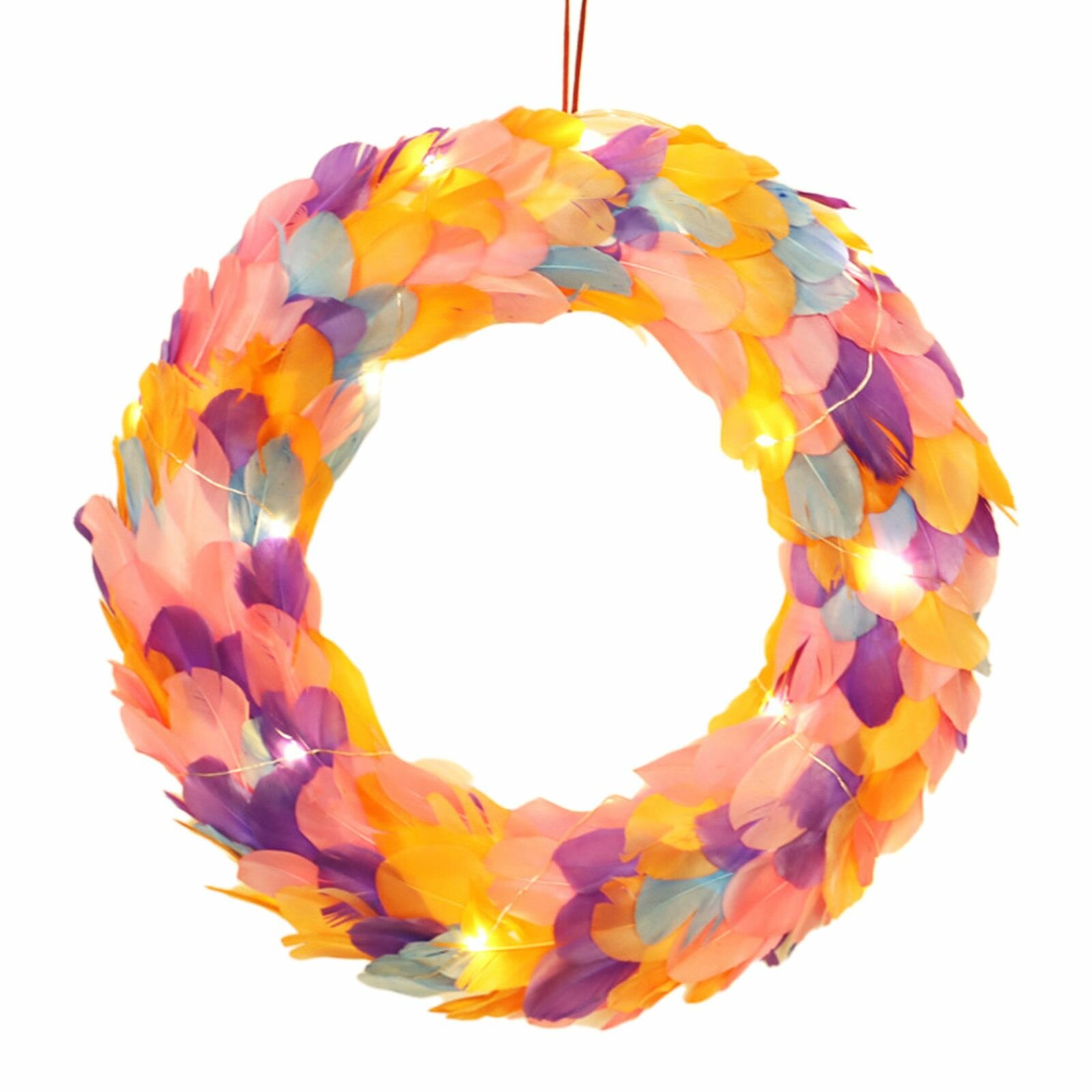 Украшения из пасхальных перьев, гирлянды, висящие на стене, двери, Декор для вечеринки