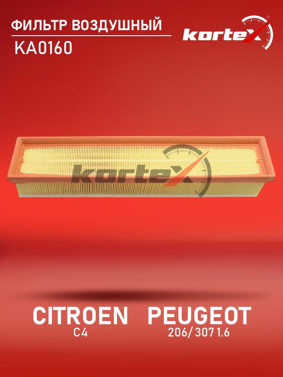 Фильтр воздушный Citroen Ситроен C4 Peugeot Пежо 206 307 Partner C43711 1444VK 1444FF 1444FE 9650608480 1444PR