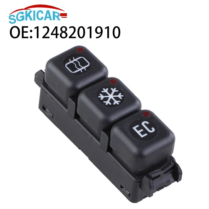 ODiDiO 1248201910 Кнопка переключения кондиционера автомобиля 1248303370 2018300985 Подходит для Mercedes Benz E Series 190 Series W201 W124