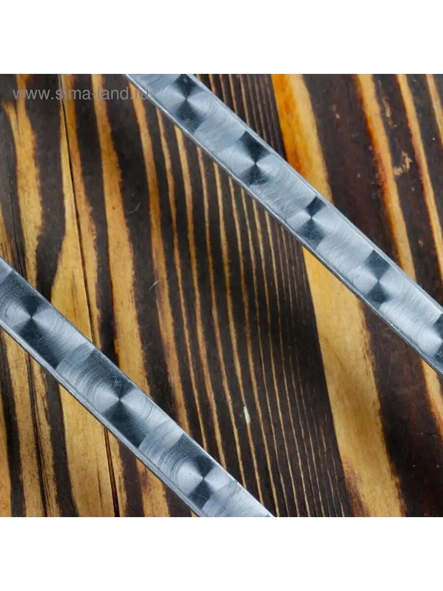 Двойной шампур с деревянной ручкой 50 см