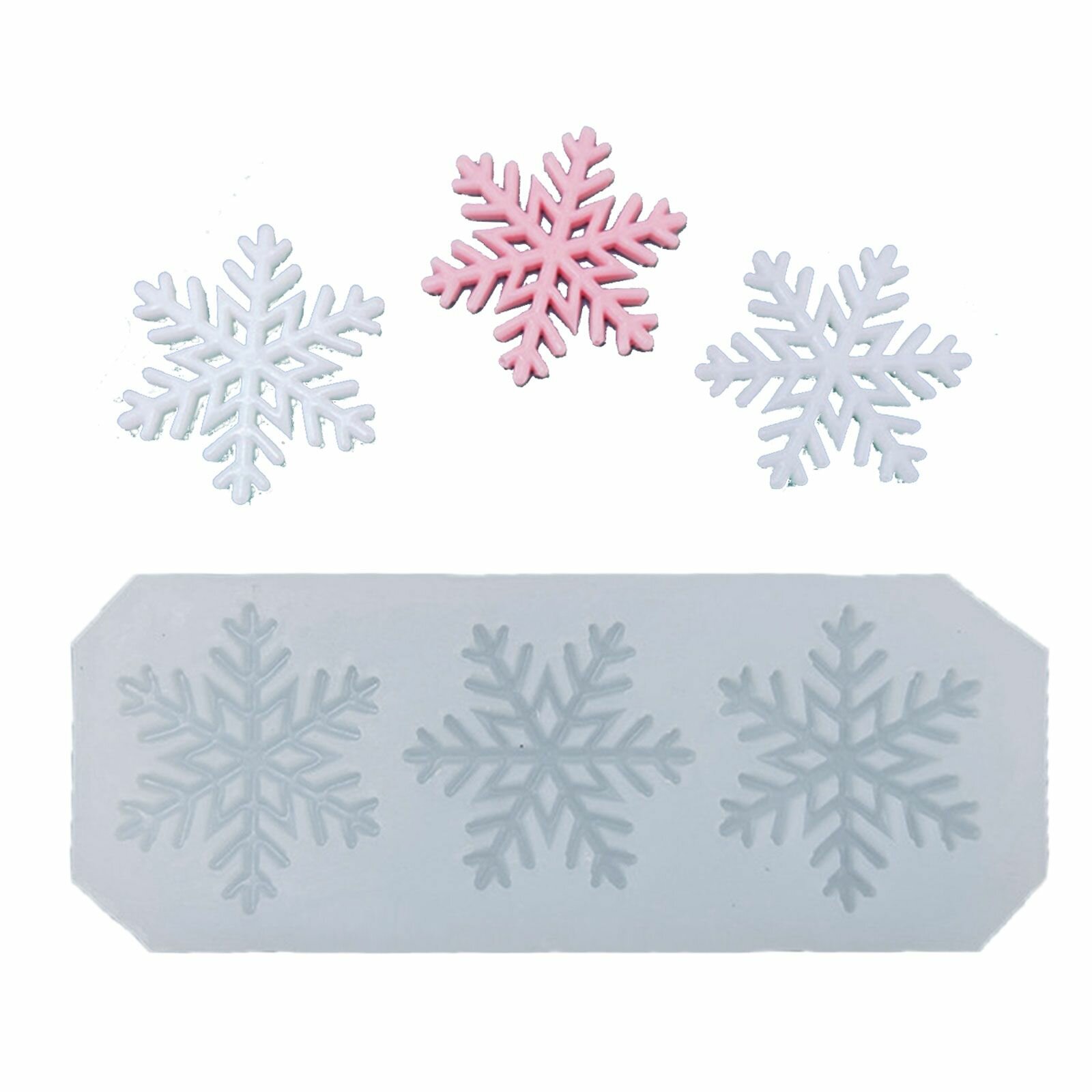 Силиконовая форма в форме снежинки для праздничной выпечки и декора