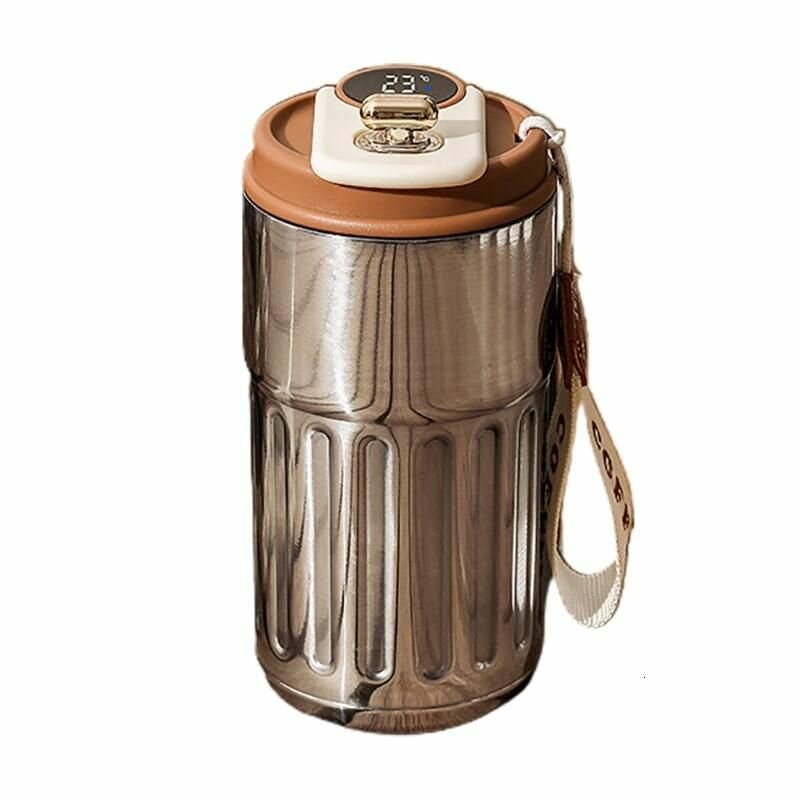 Стальная кружка с термометром, Старинный серебряный кофейник